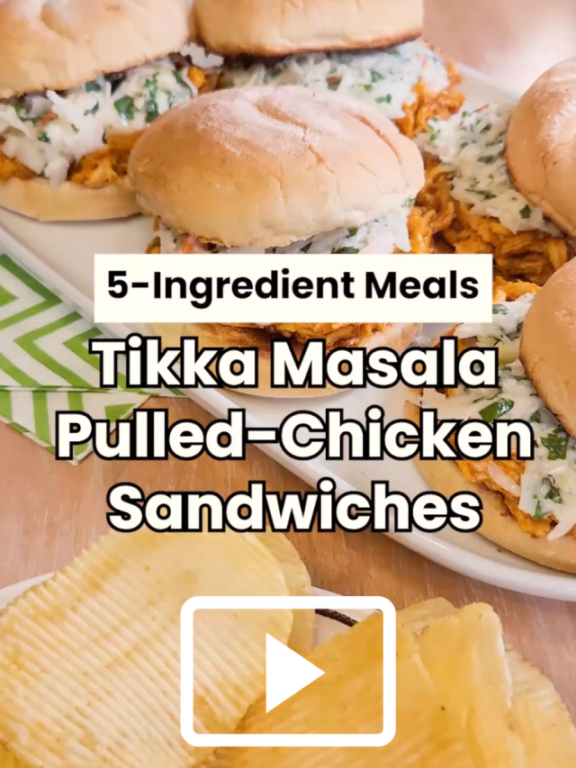 Tikka Masala Pulled-Chicken Sandwiches | Savory