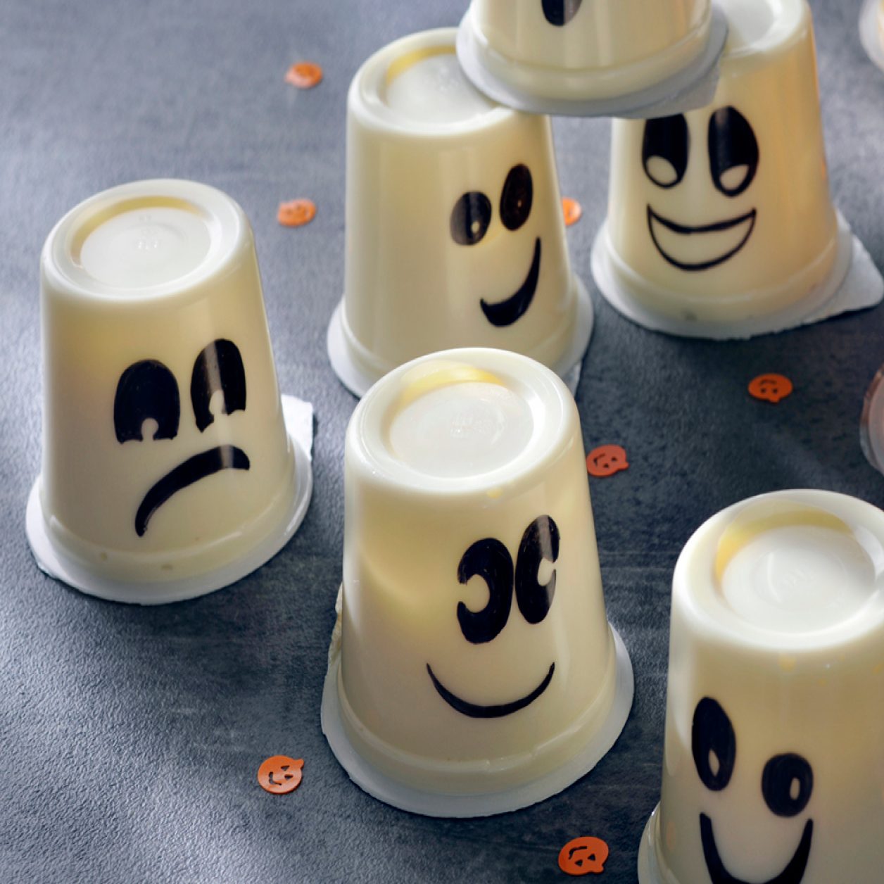 How to Make Funny Face Treats: Ghost Pudding Cups | Savory