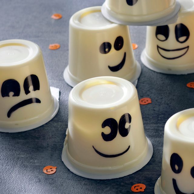 How to Make Funny Face Treats: Ghost Pudding Cups | Savory