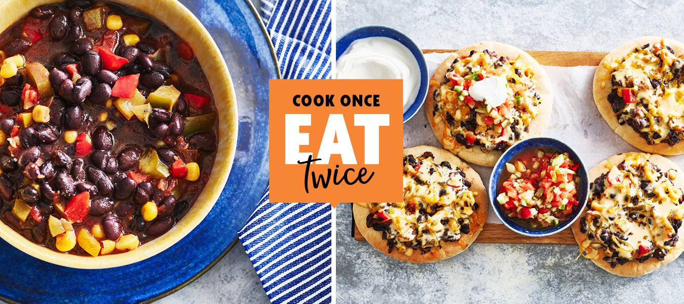 Cook once, Eat Twice: Instant Pot Black Bean Chili | Savory