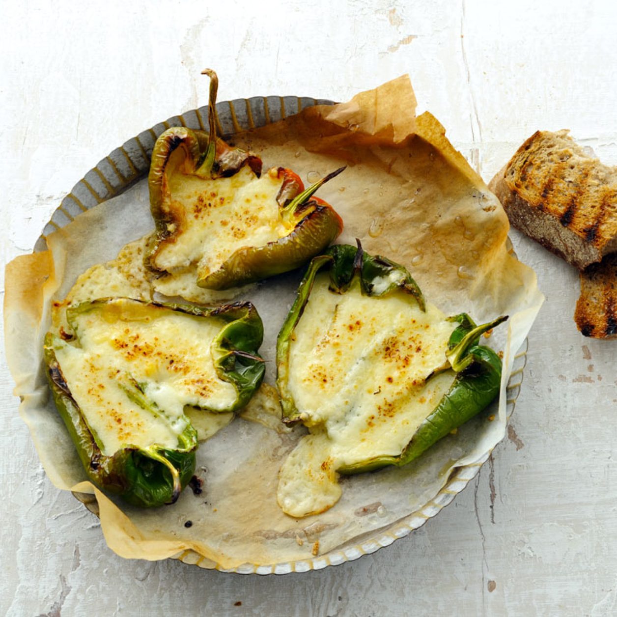 Grilled Poblano Peppers and Cheese | Savory