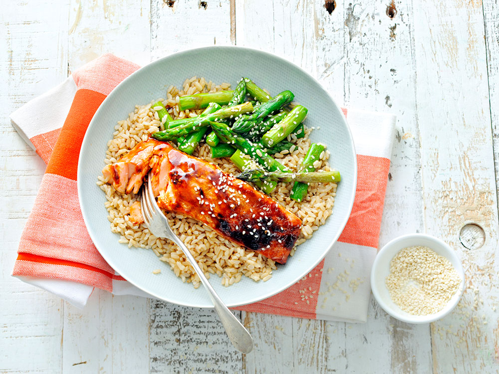 Teriyaki Salmon Rice Bowl | Savory