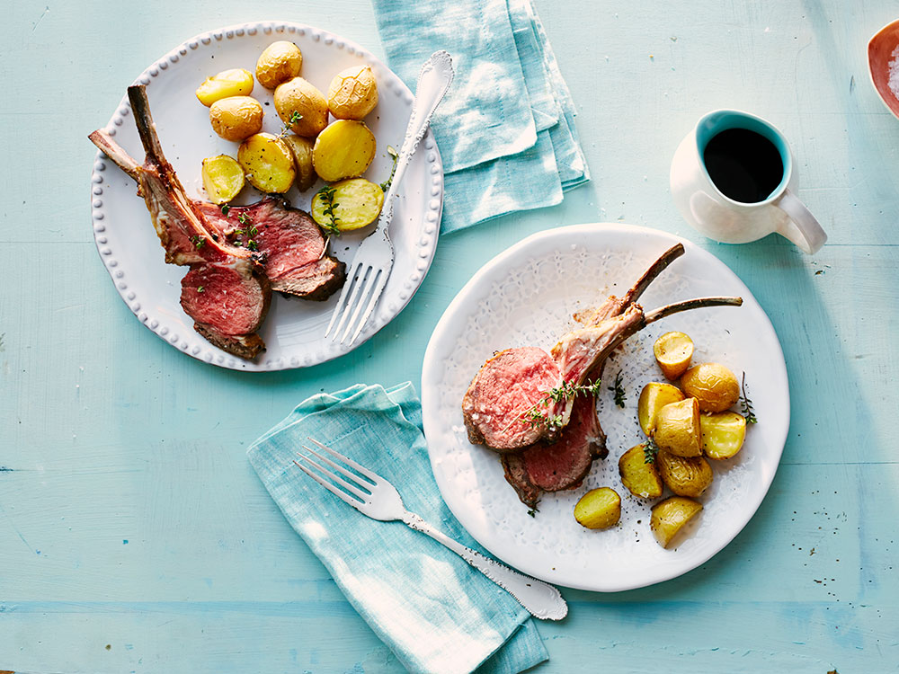 Rack of Lamb with Roasted Baby Potatoes | Savory