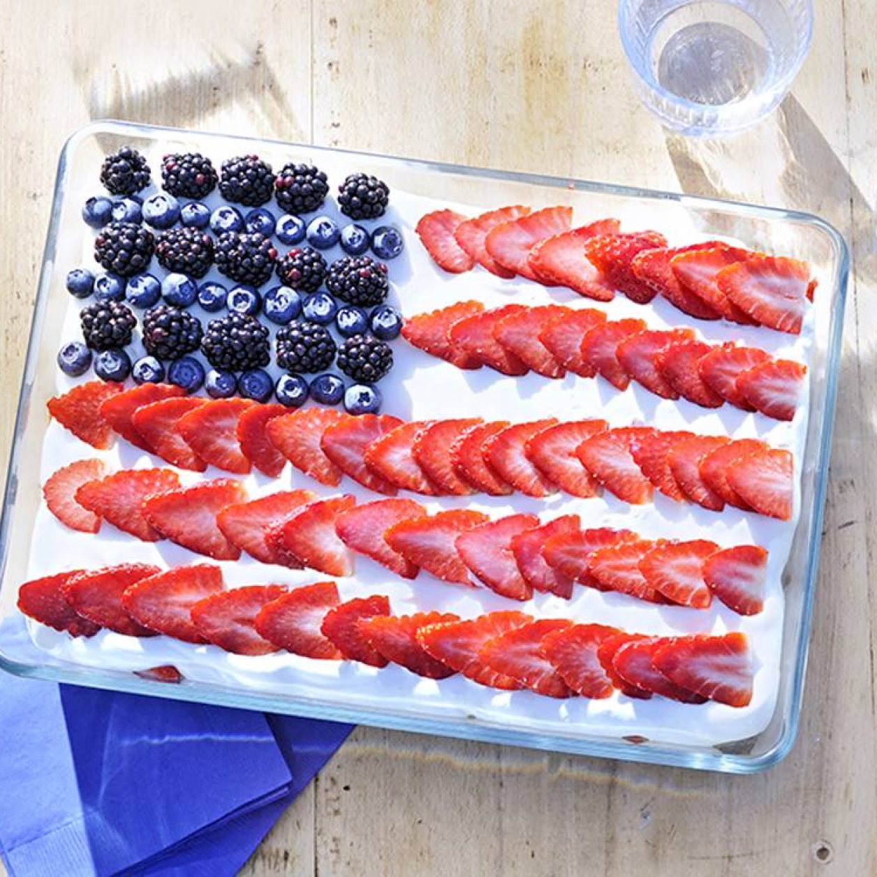 American Flag Berries and Cream Icebox Cake | Savory