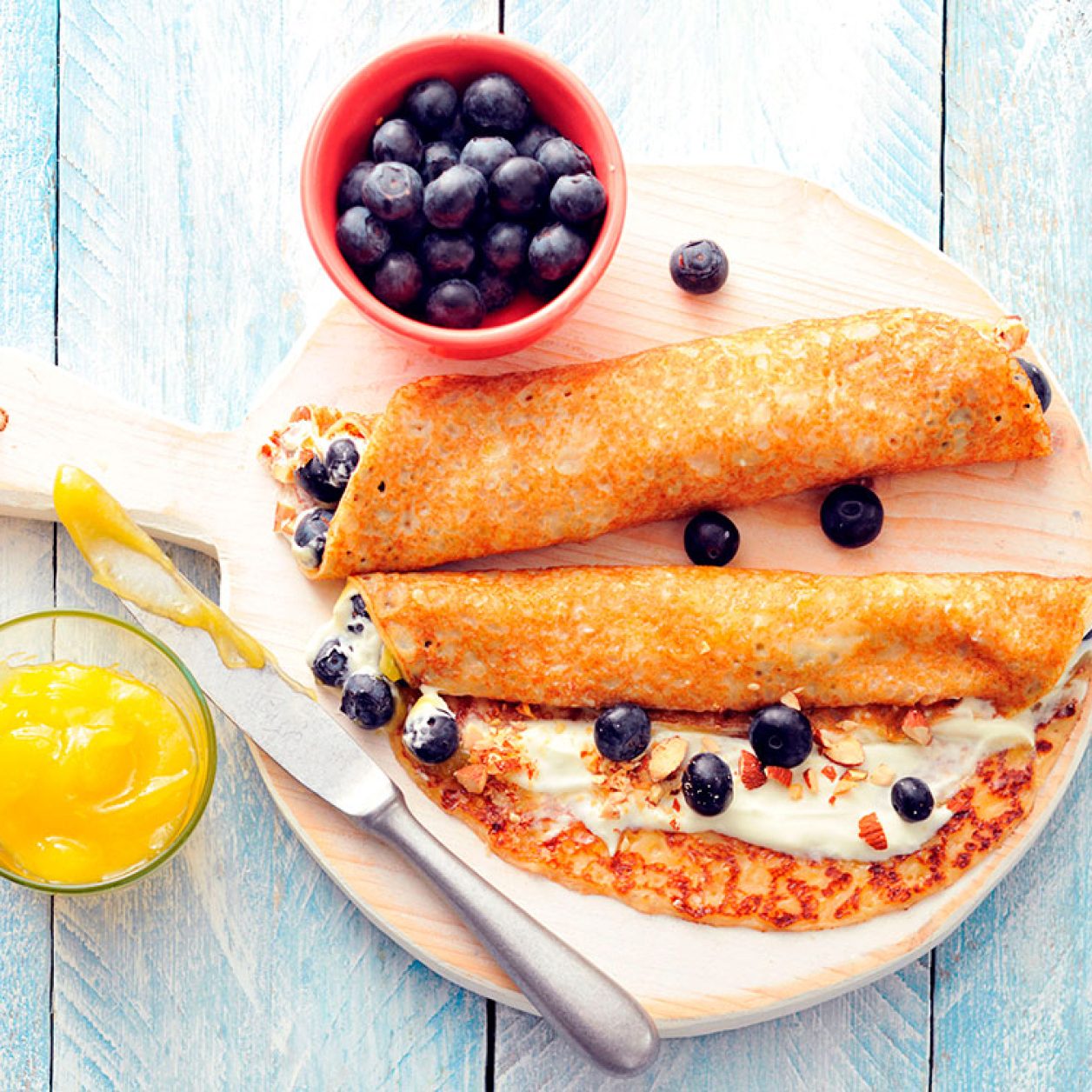 Lemon-Blueberry Crepes | Savory