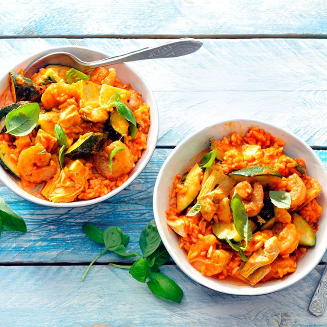 Tomato and Shrimp Risotto | Savory