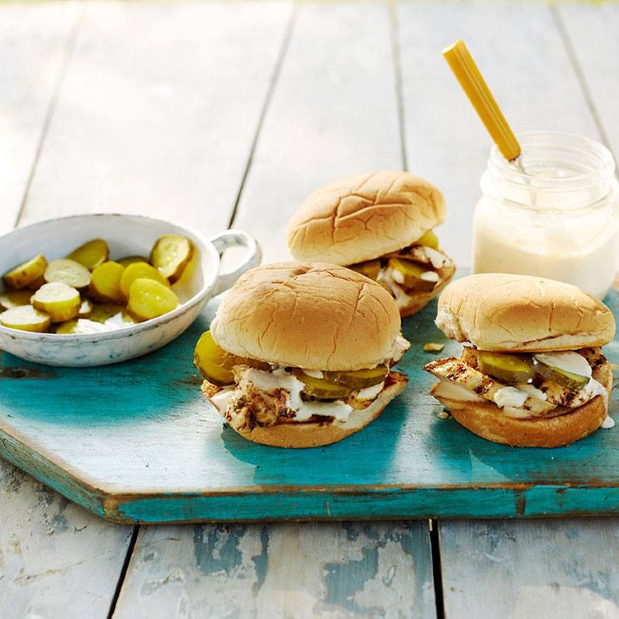 Alabama Chicken Sandwiches with White Barbecue Sauce | Savory