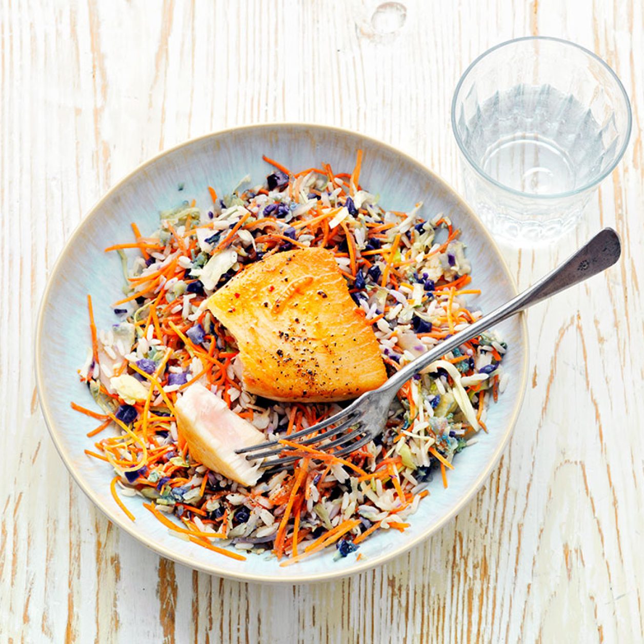 Seared Tuna with Cabbage Fried Rice | Savory