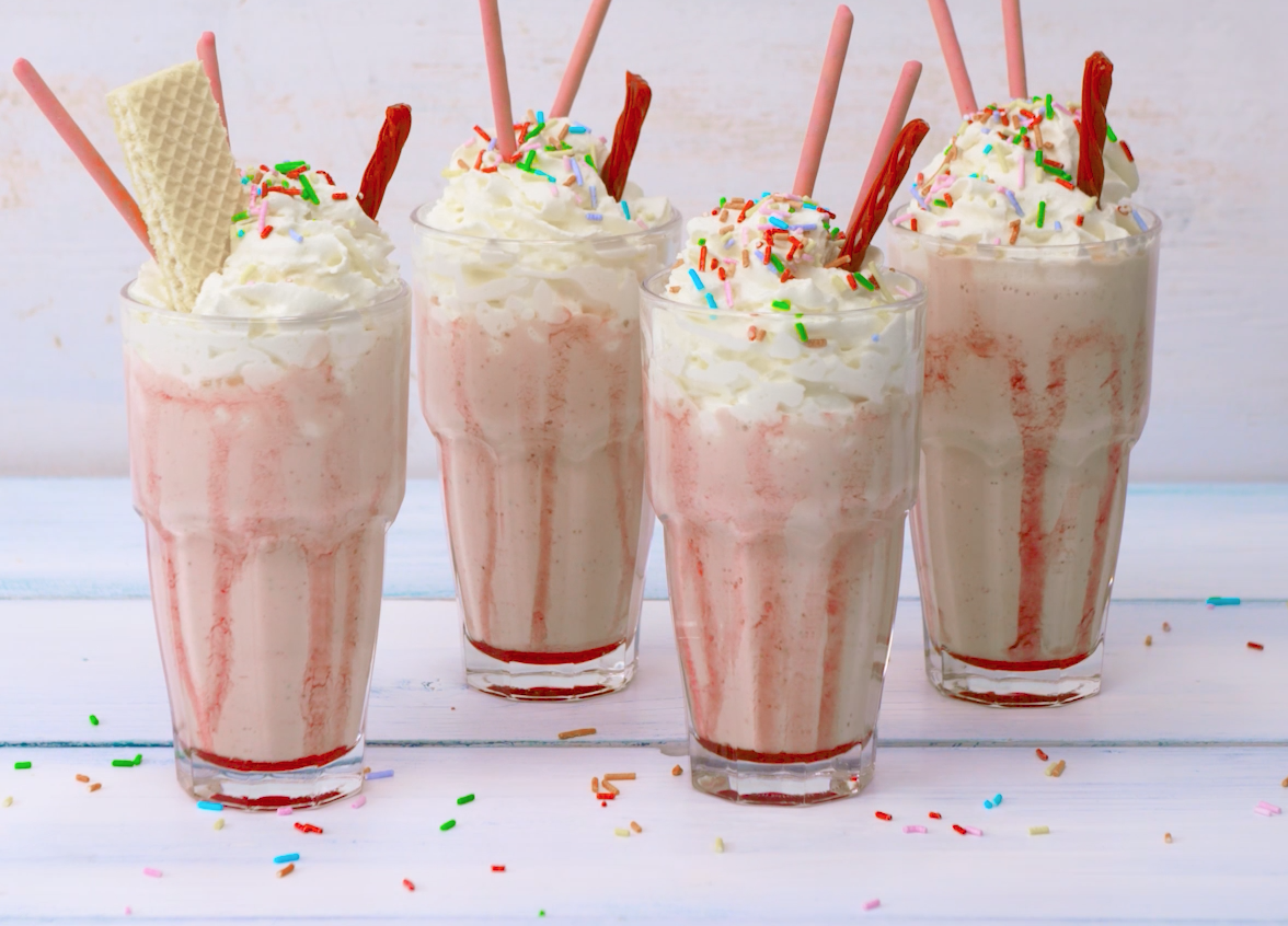 Over-The-Top Strawberry Milkshakes | Savory