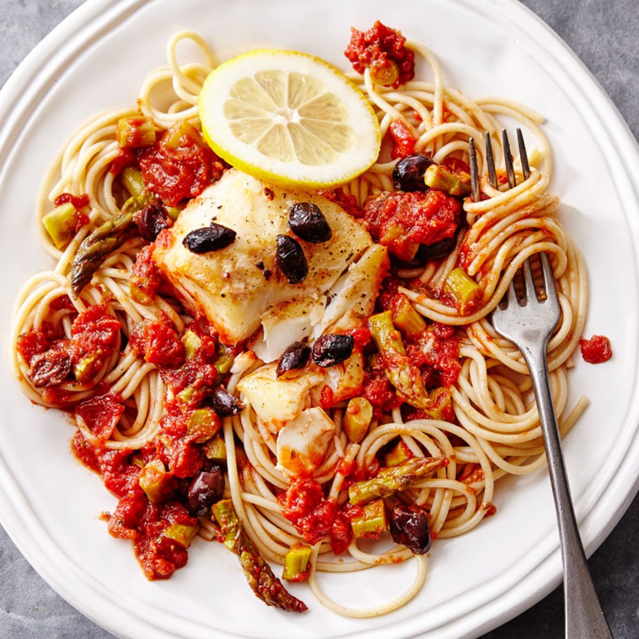 Stewed Cod with Tomatoes and Olives | Savory