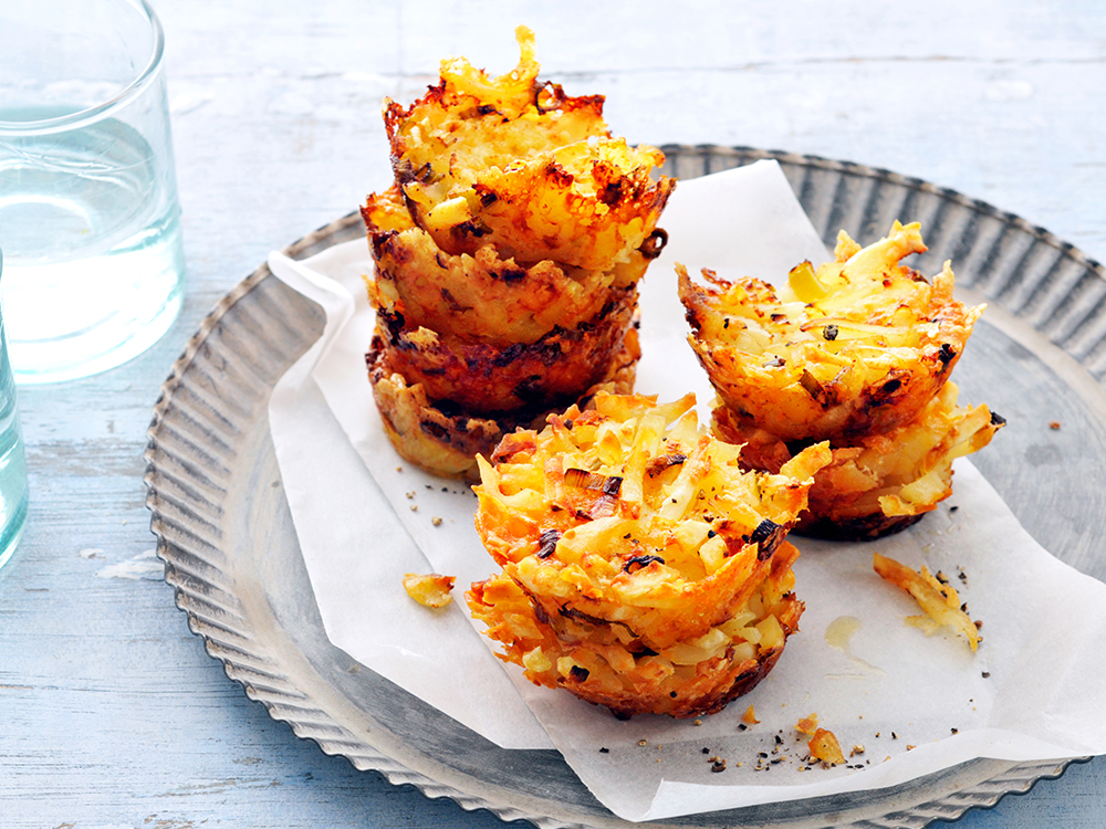 Mini Shredded Potato Gratin Cups | Savory