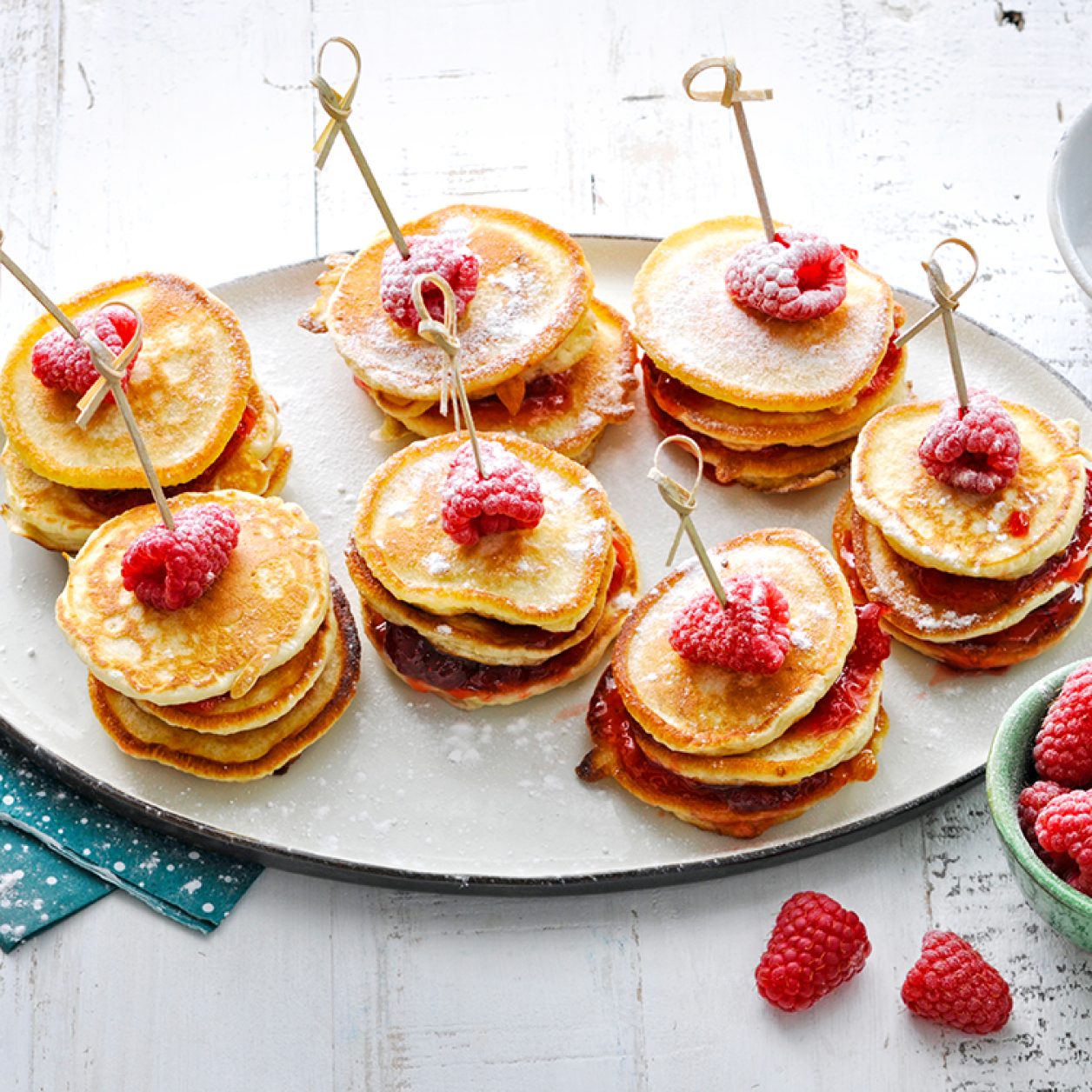 Mini Pancake Stacks | Savory