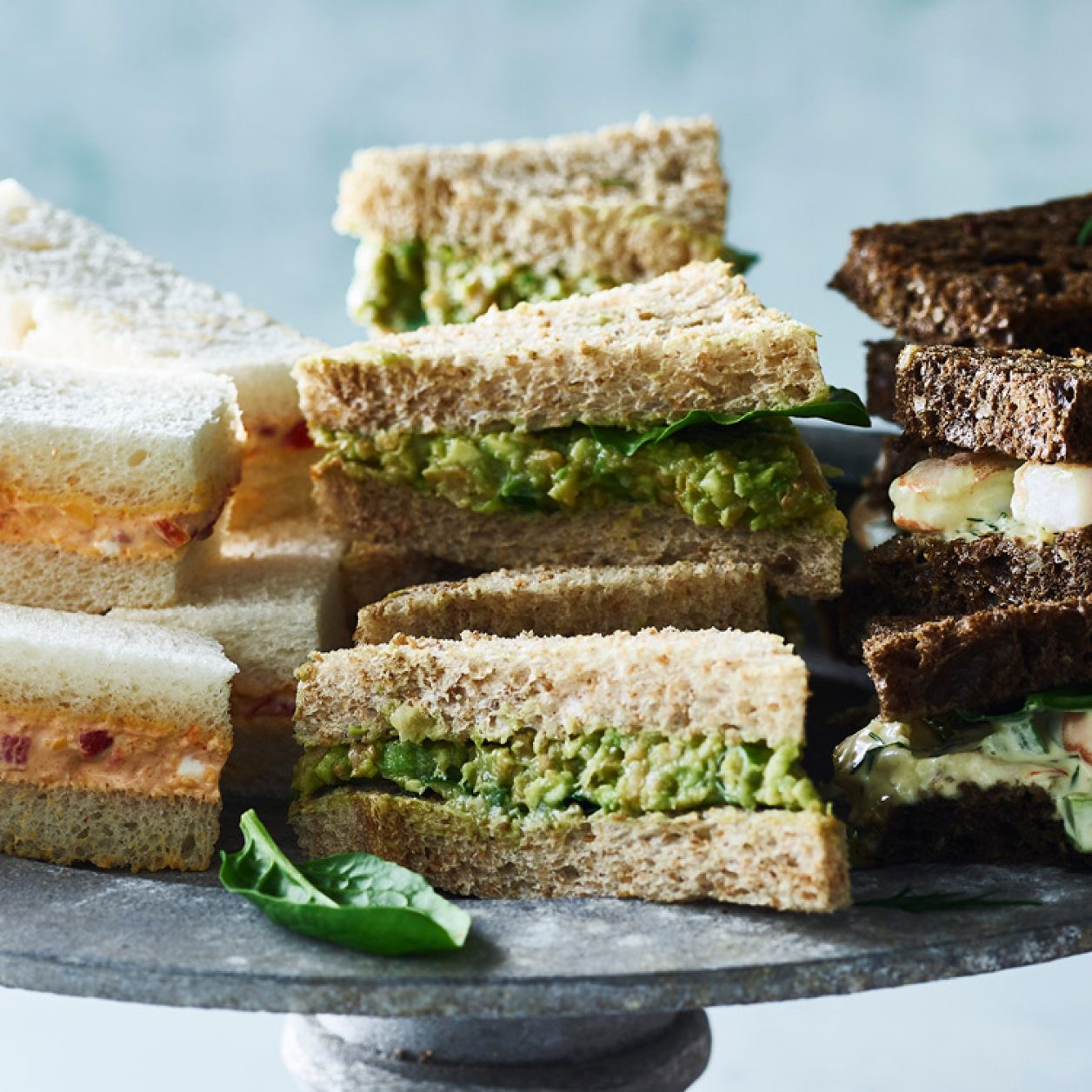 Shrimp Salad with Watercress Finger Sandwiches | Savory