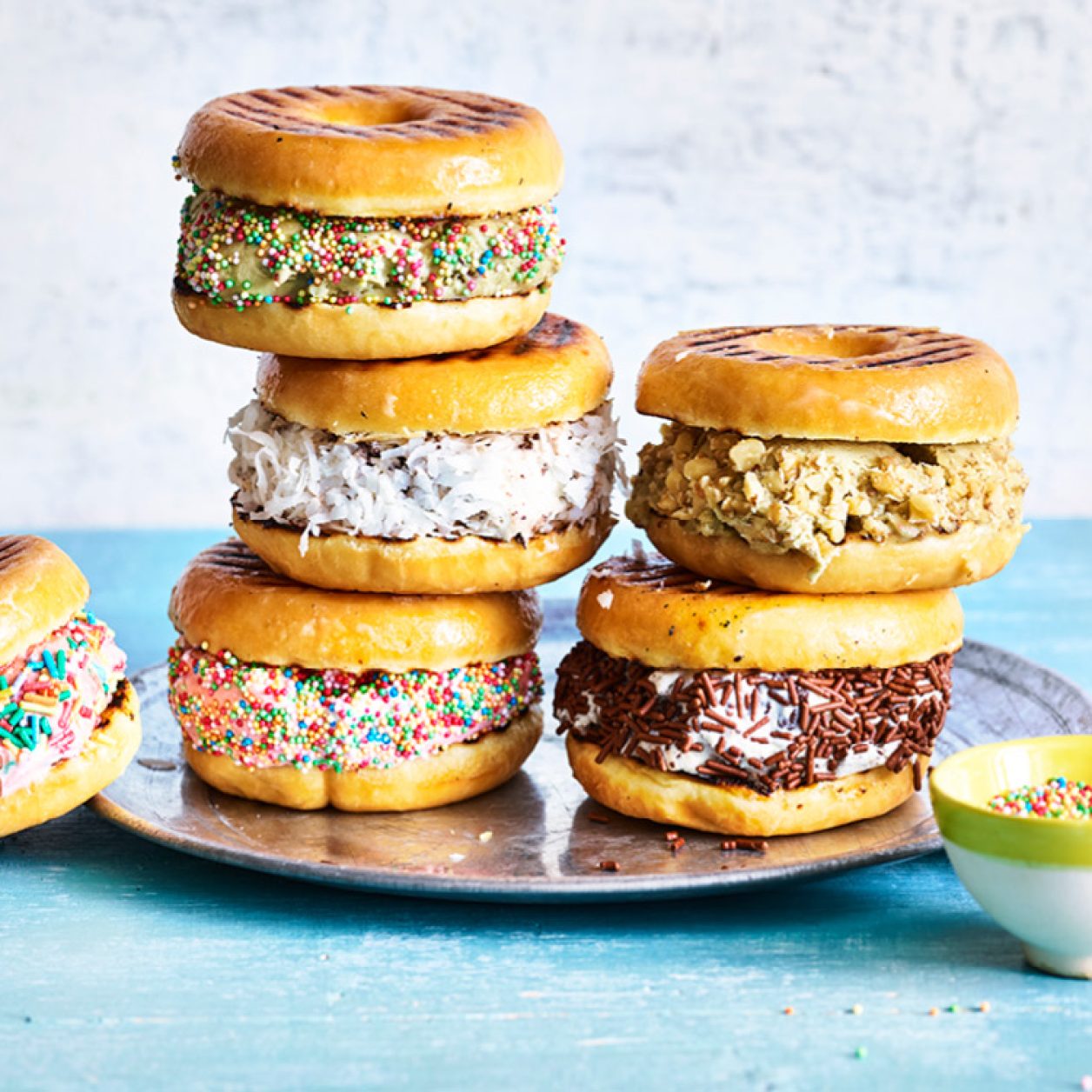 Grilled Doughnut Ice Cream Sandwiches | Savory