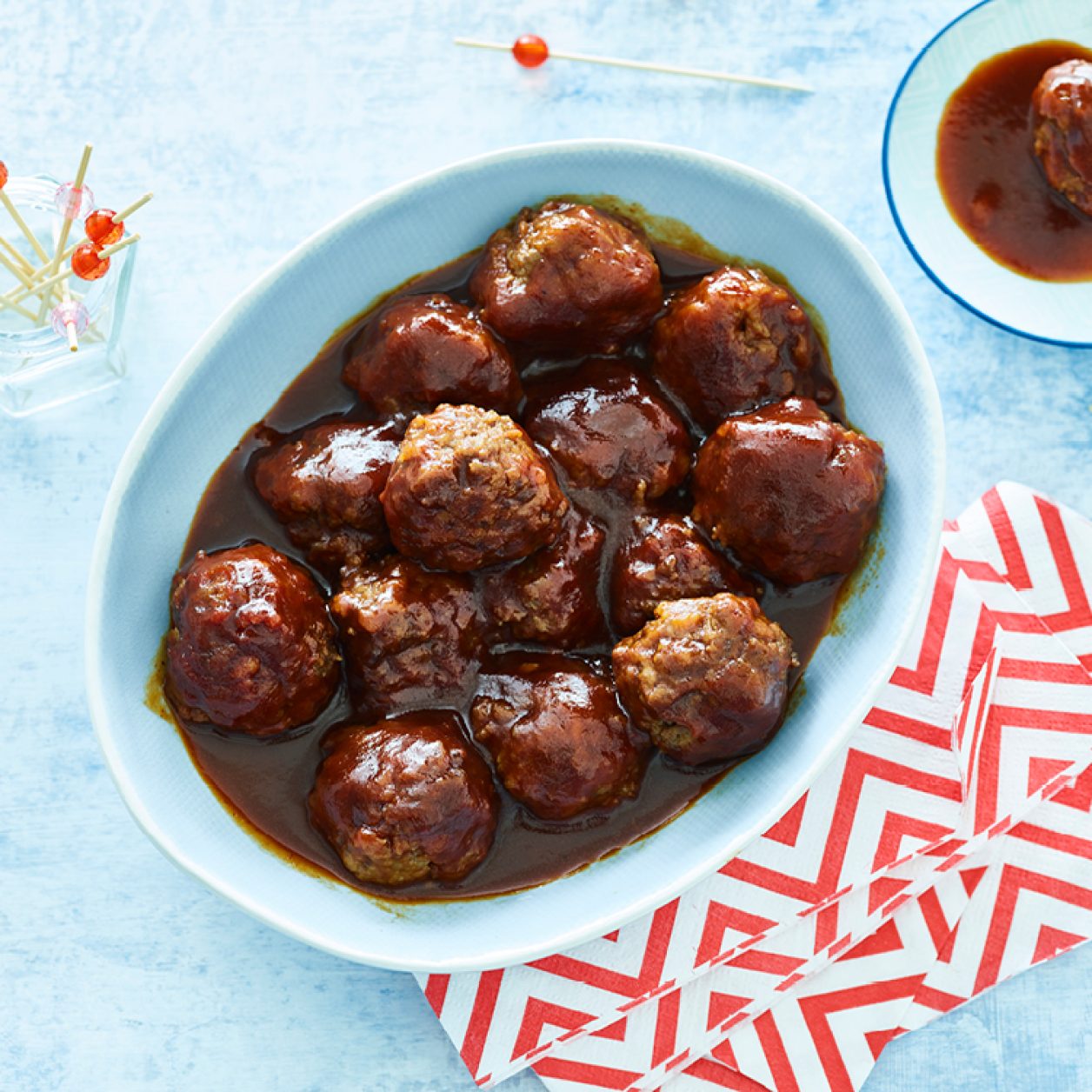 Slow Cooker Mini BBQ Meatballs | Savory