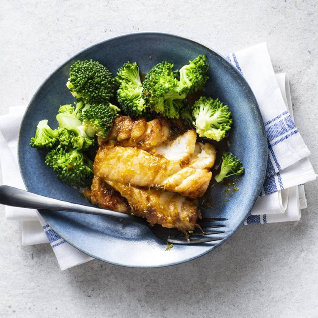 Broiled Cod with Citrusy Broccoli | Savory