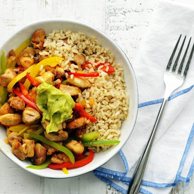Chicken Fajita Rice Bowl | Savory