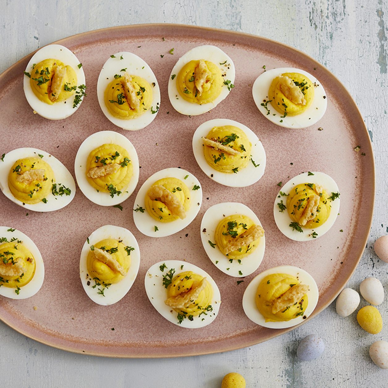 Caesar Deviled Eggs | Savory