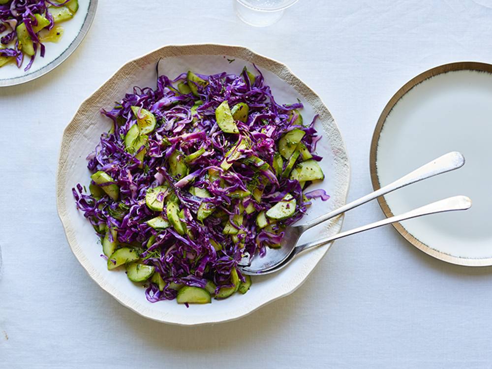 Cucumber Cabbage Salad With Lemon Dill Vinaigrette Savory