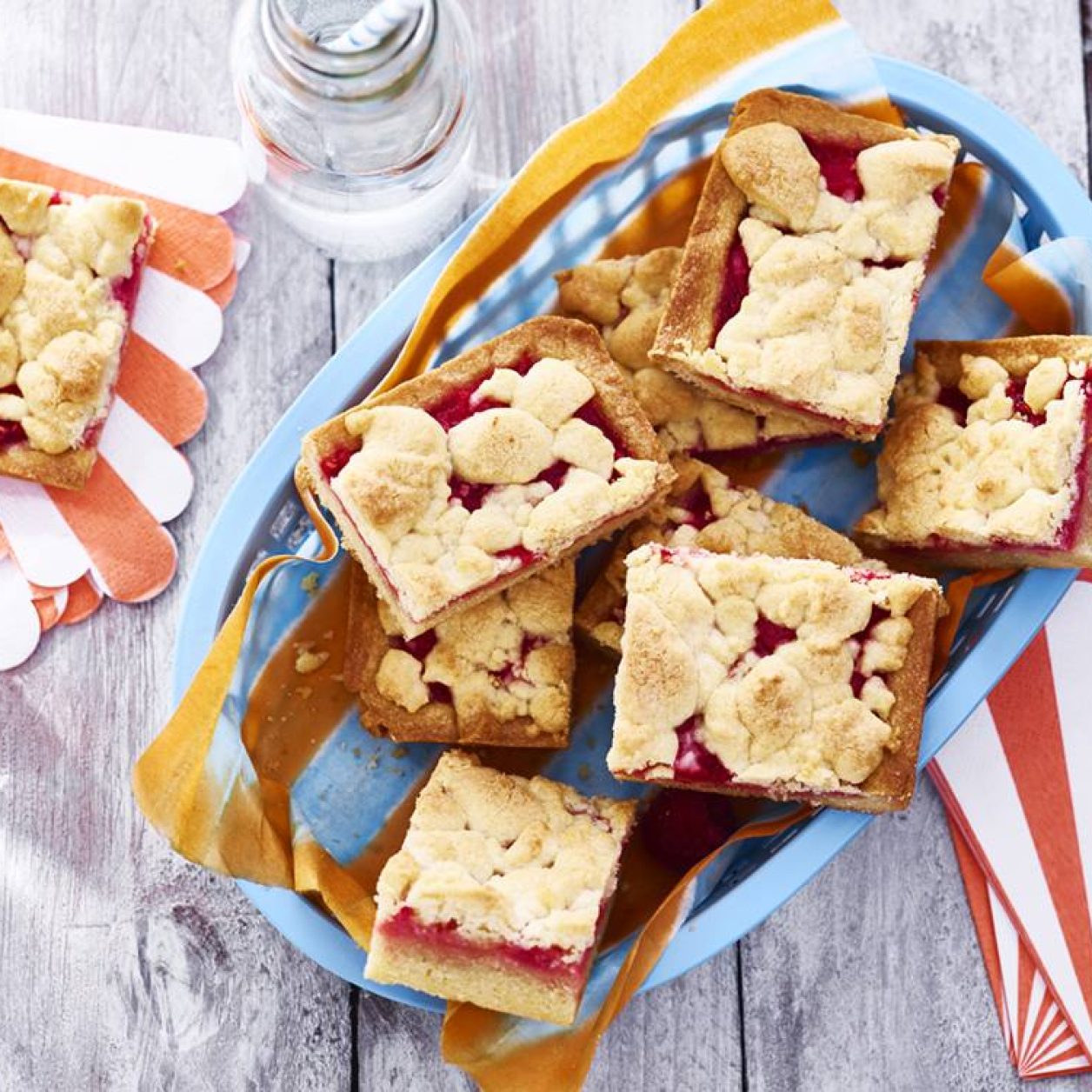 Raspberry-Rhubarb Cookie Bars | Savory