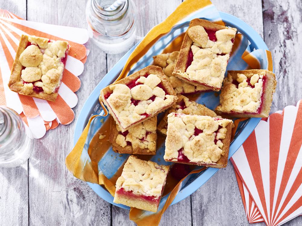 Raspberry-Rhubarb Cookie Bars | Savory