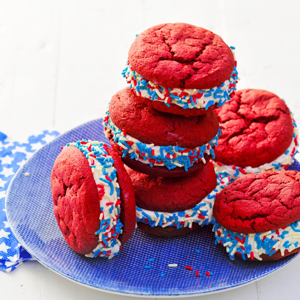Red, White, and Blue Ice Cream Sandwiches | Savory