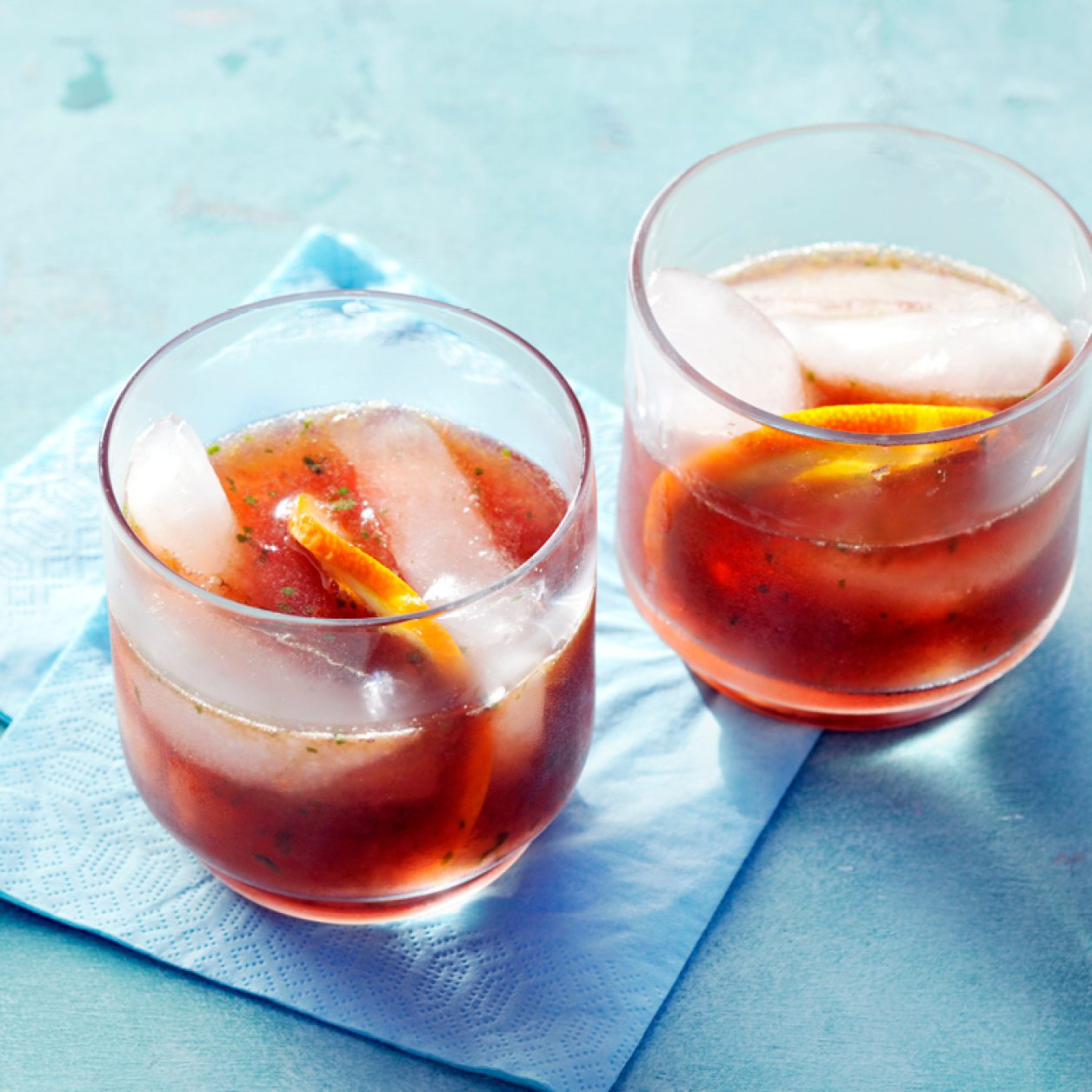 Smashed Cherry and Basil Old-Fashioneds | Savory