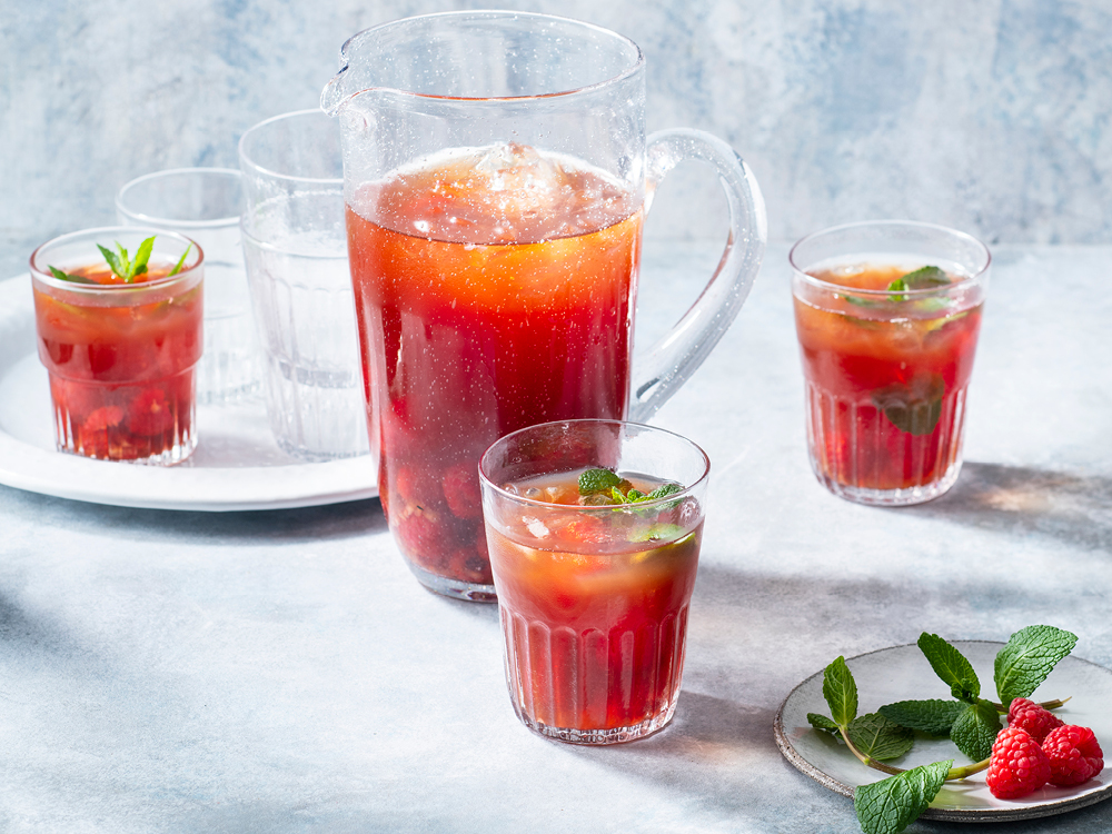 Pomegranate-Raspberry Iced Tea | Savory