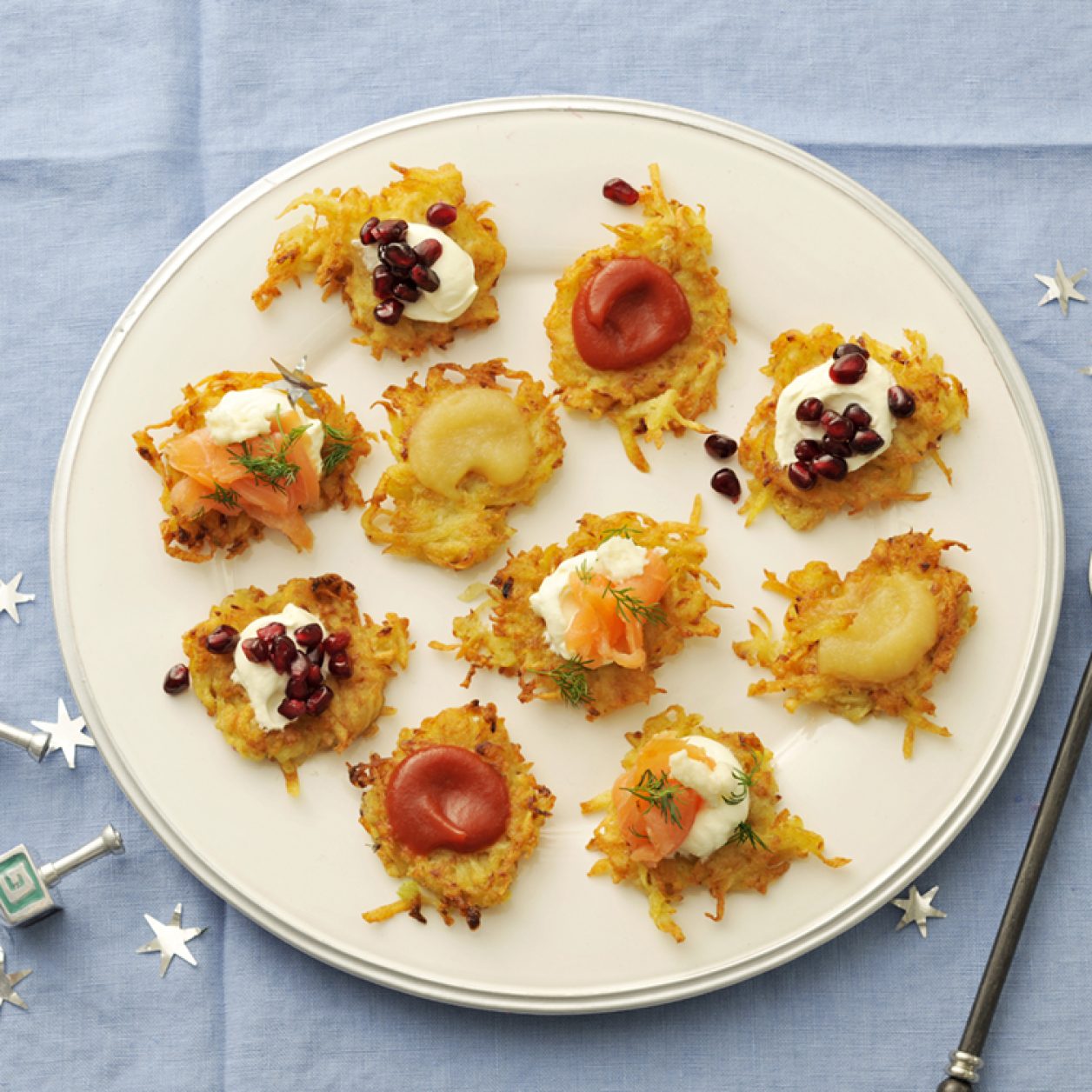 Mini Latkes and Toppings Bar | Savory