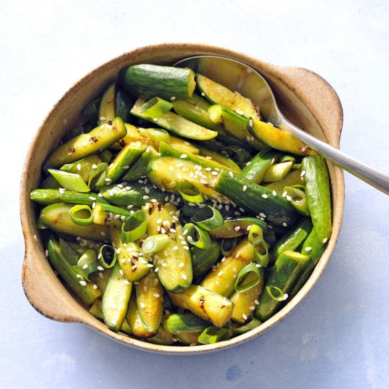 Grilled Cucumber Salad with Spicy Soy Vinaigrette | Savory