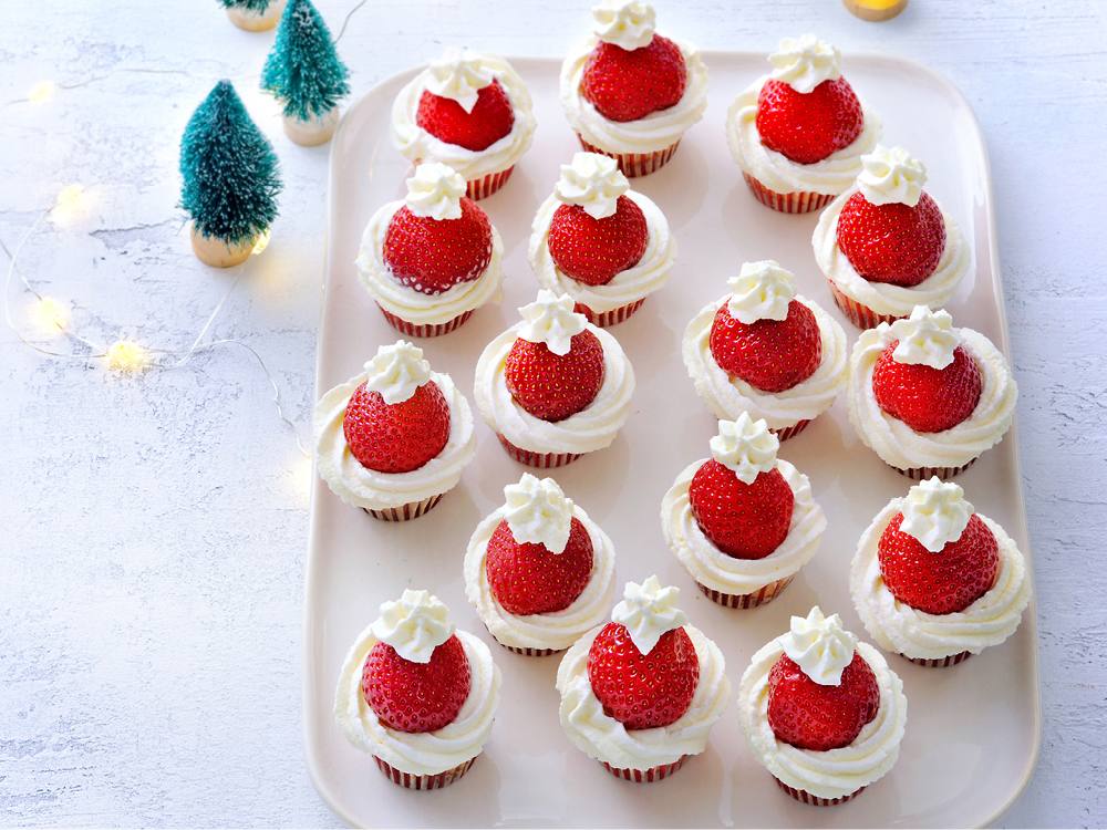 Mini Santa Hat Cheesecakes | Savory