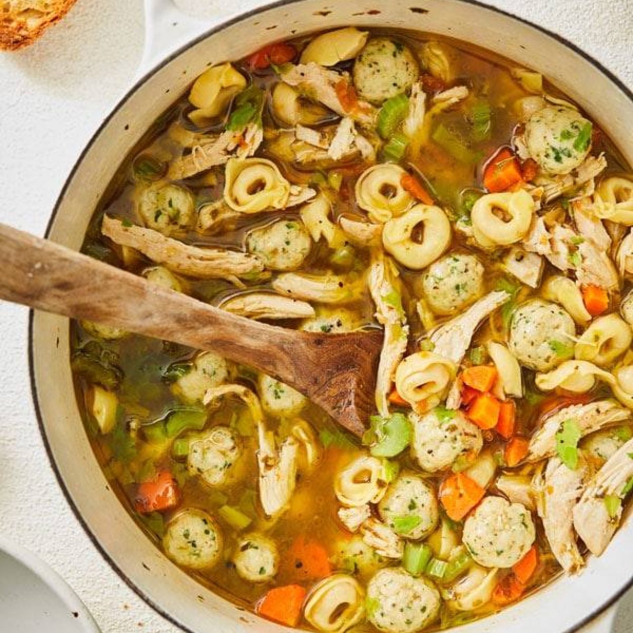 DeLallo® Chicken Meatball Tortellini Soup | Savory