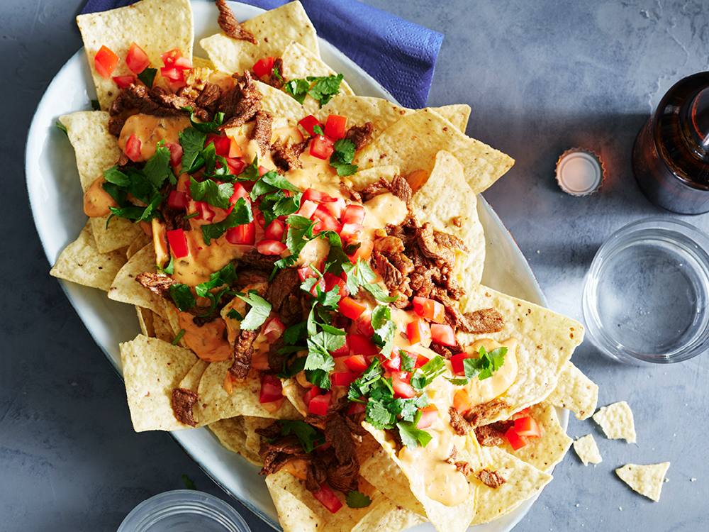 Beef and Queso Nachos | Savory