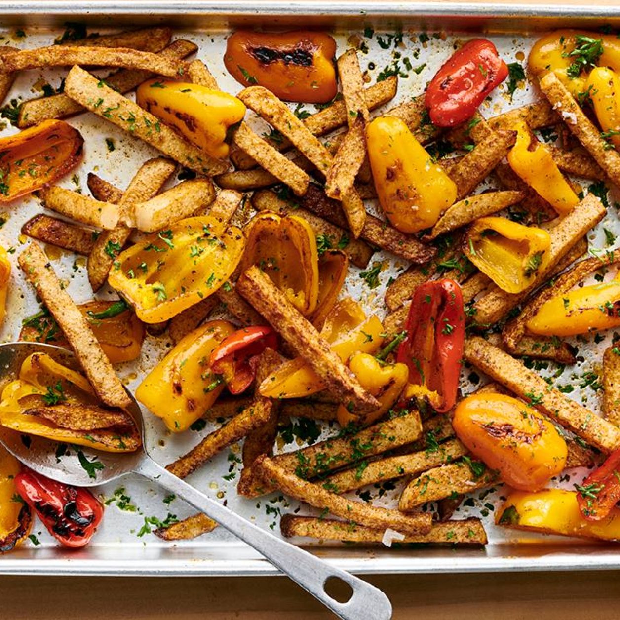 Roasted Jicama and Peppers | Savory