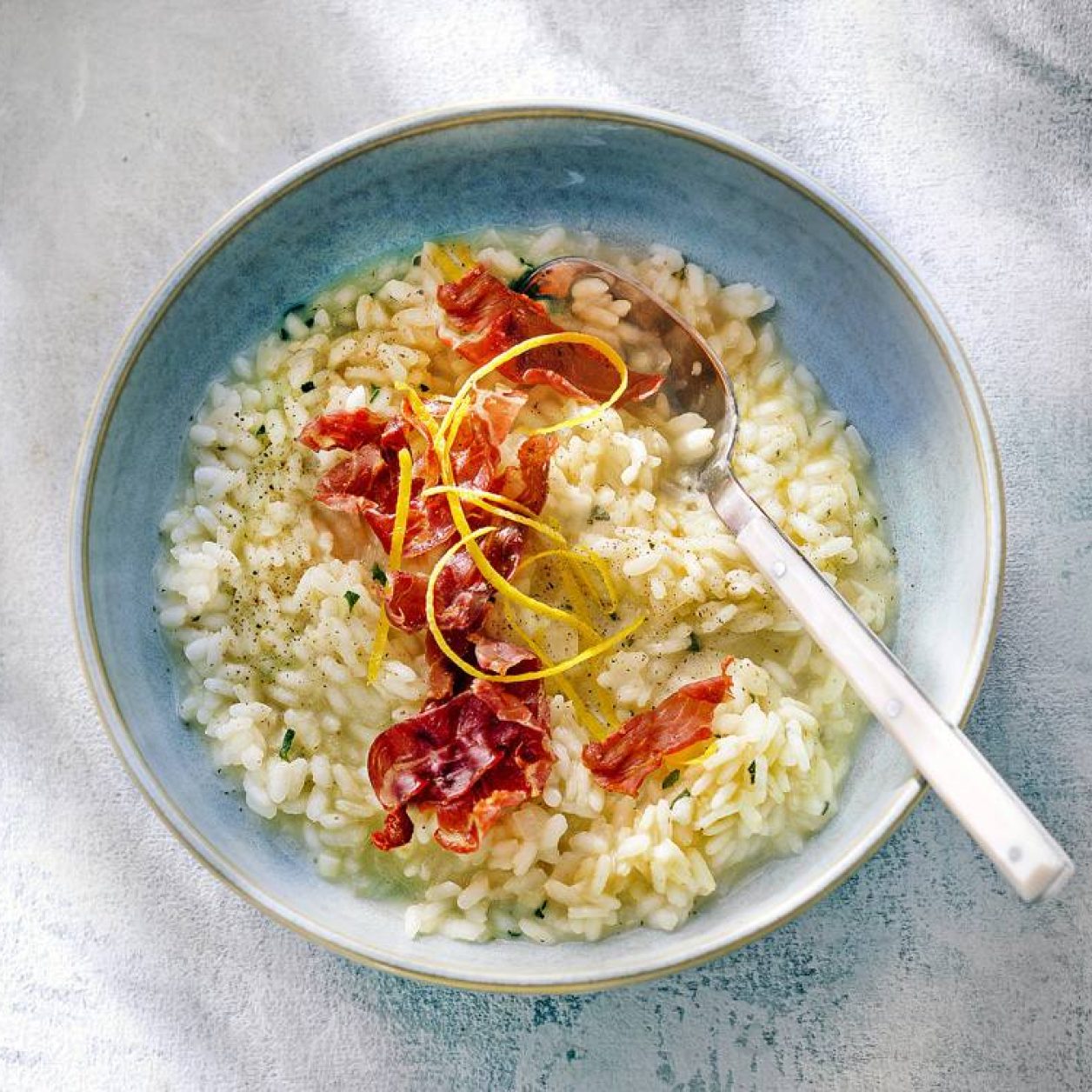 Instant Pot Lemon Risotto with Prosciutto | Savory