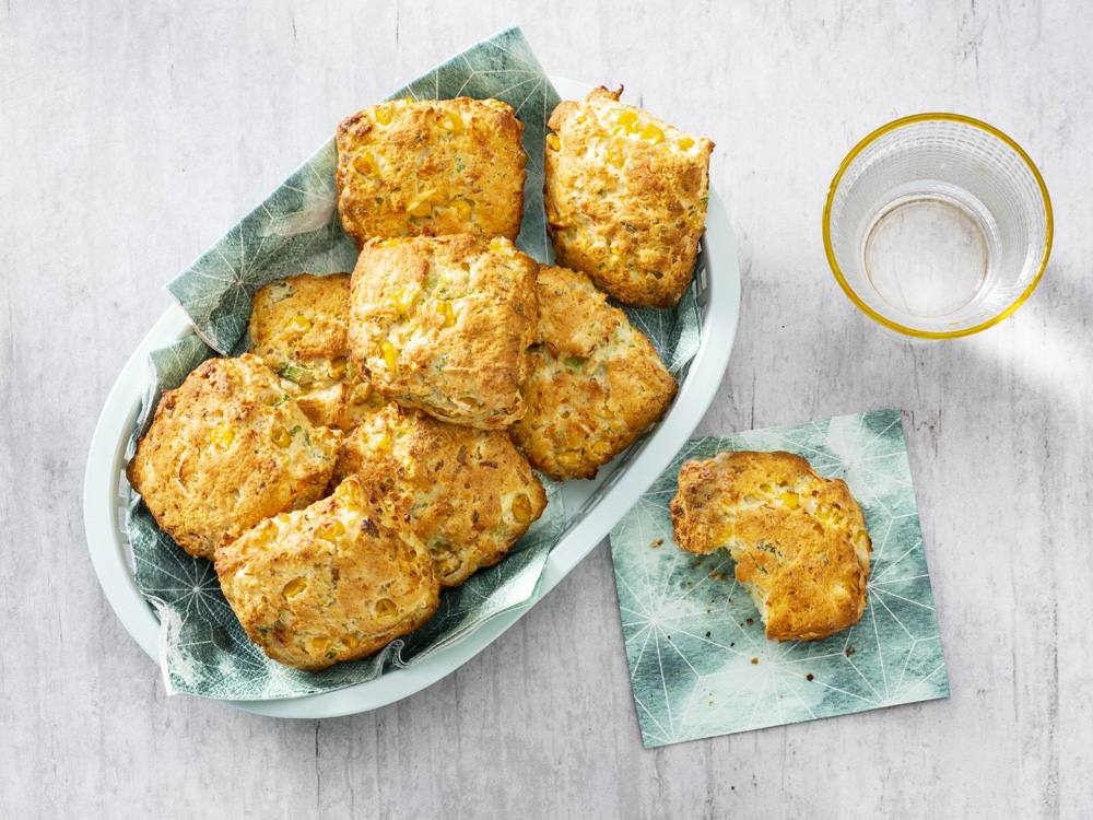 Green Onion and Corn Biscuits | Savory