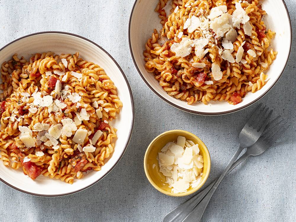 Fusilli with Quick Tomato-Butter Sauce | Savory