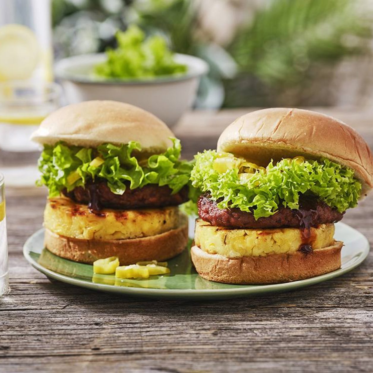 Grilled Plant-Based Burger with Pineapple | Savory