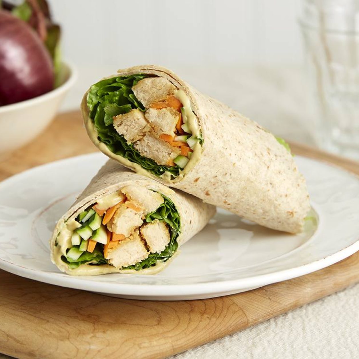 MorningStar Farms® Lemon-Dijon Chik Patty & Veggie Wrap | Savory