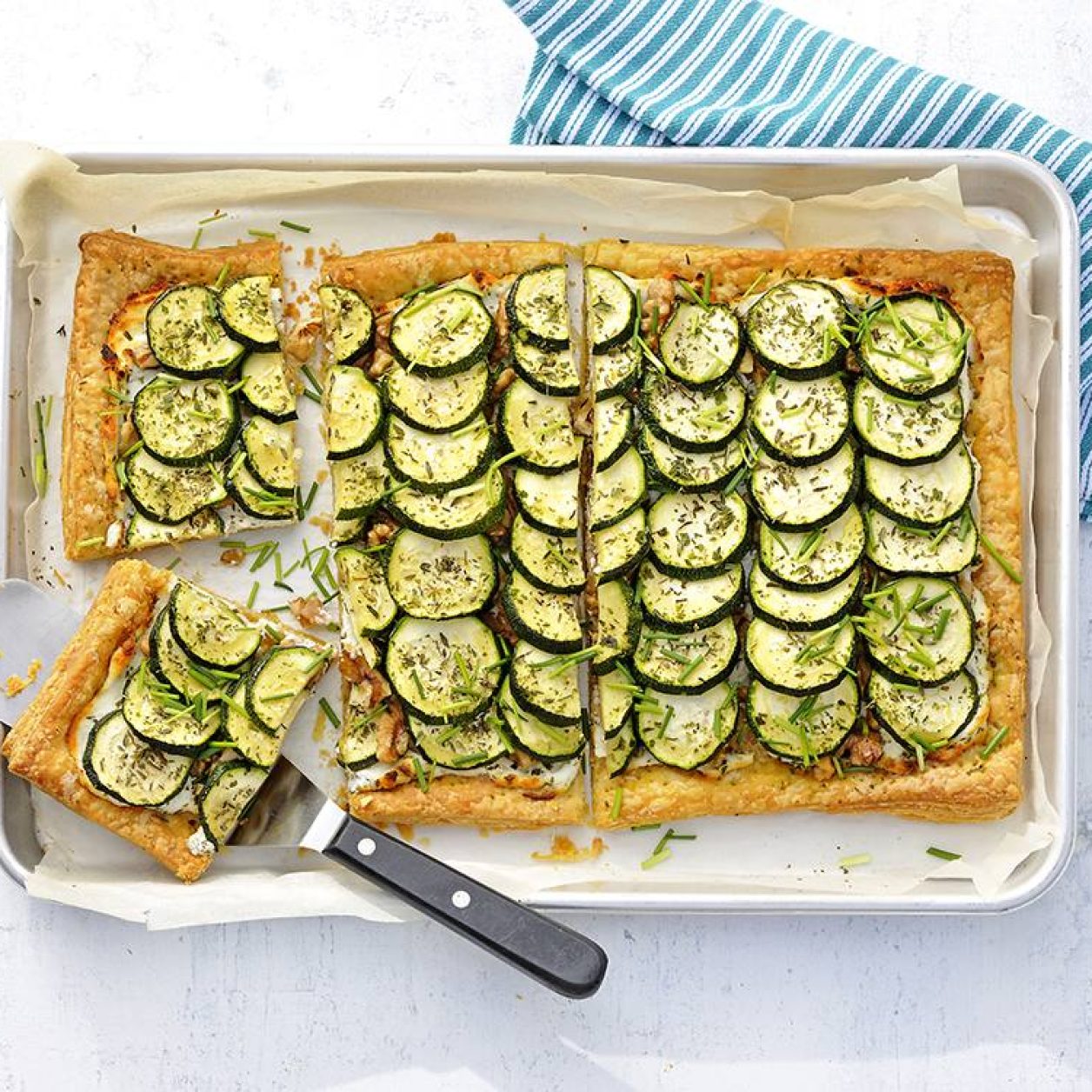 French Zucchini Tart with Herbs | Savory