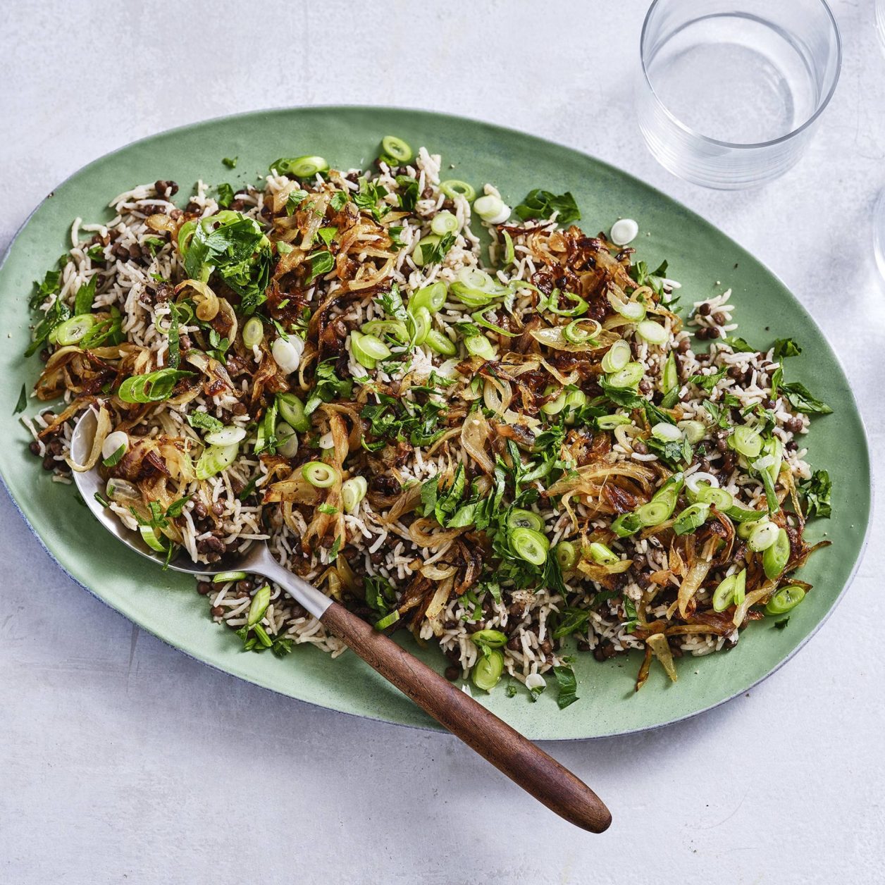 Lentils and Rice with Caramelized Onions | Savory