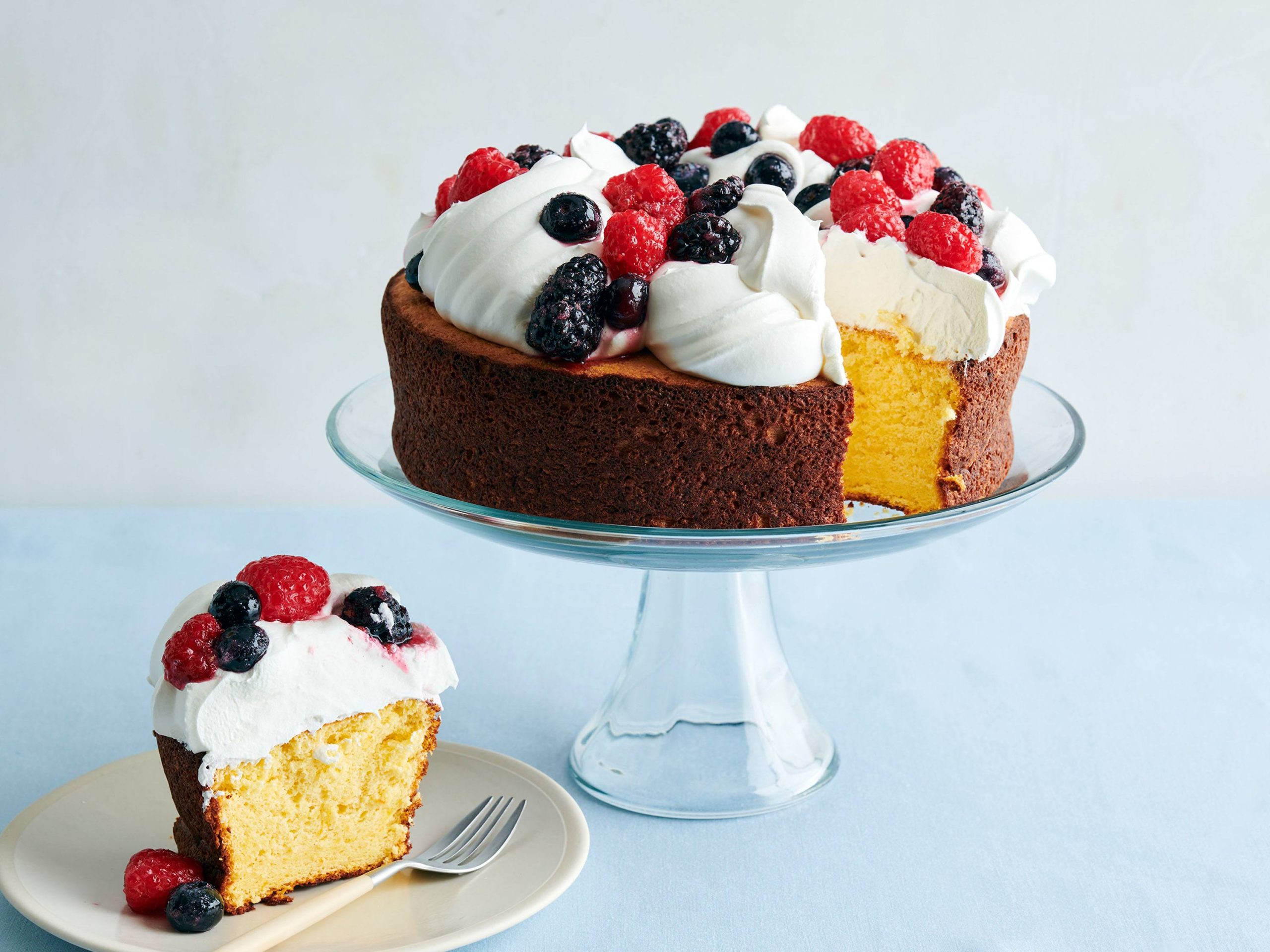 Passover Sponge Cake with Whipped Topping and Berries | Savory