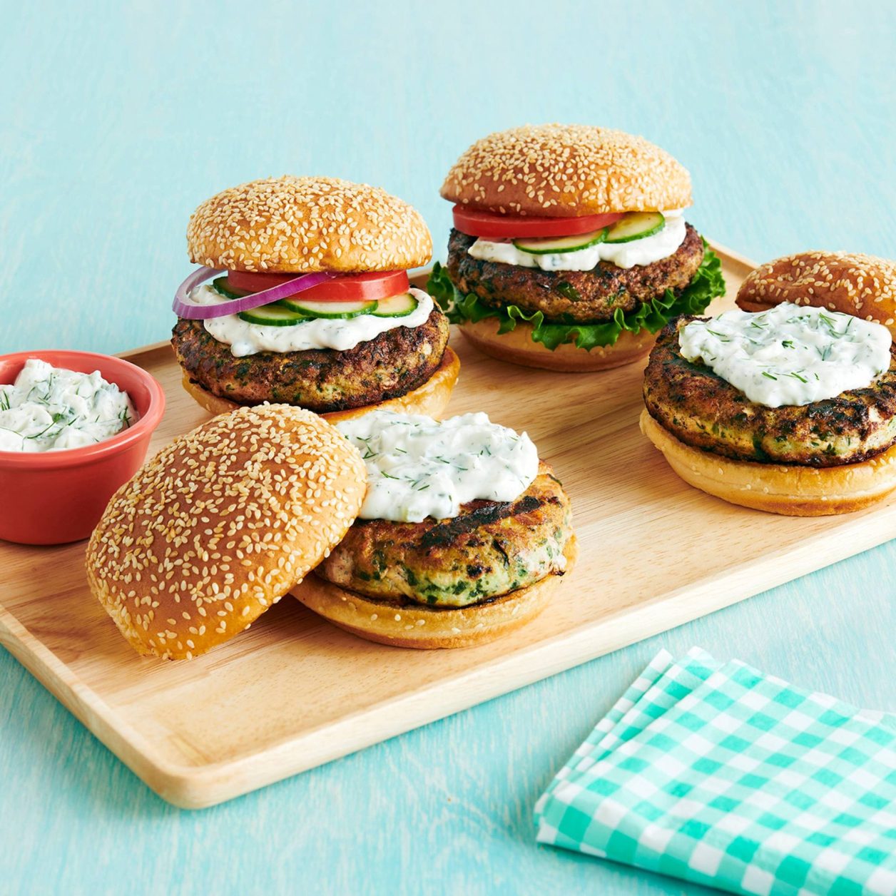 Grilled Greek Pork Burgers | Savory