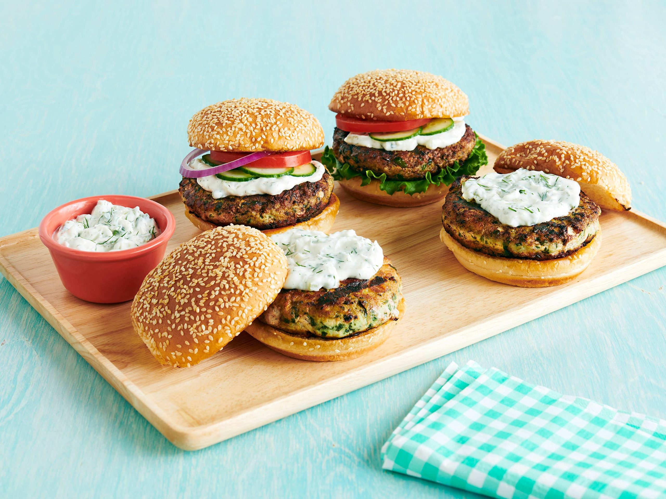 Grilled Greek Pork Burgers | Savory