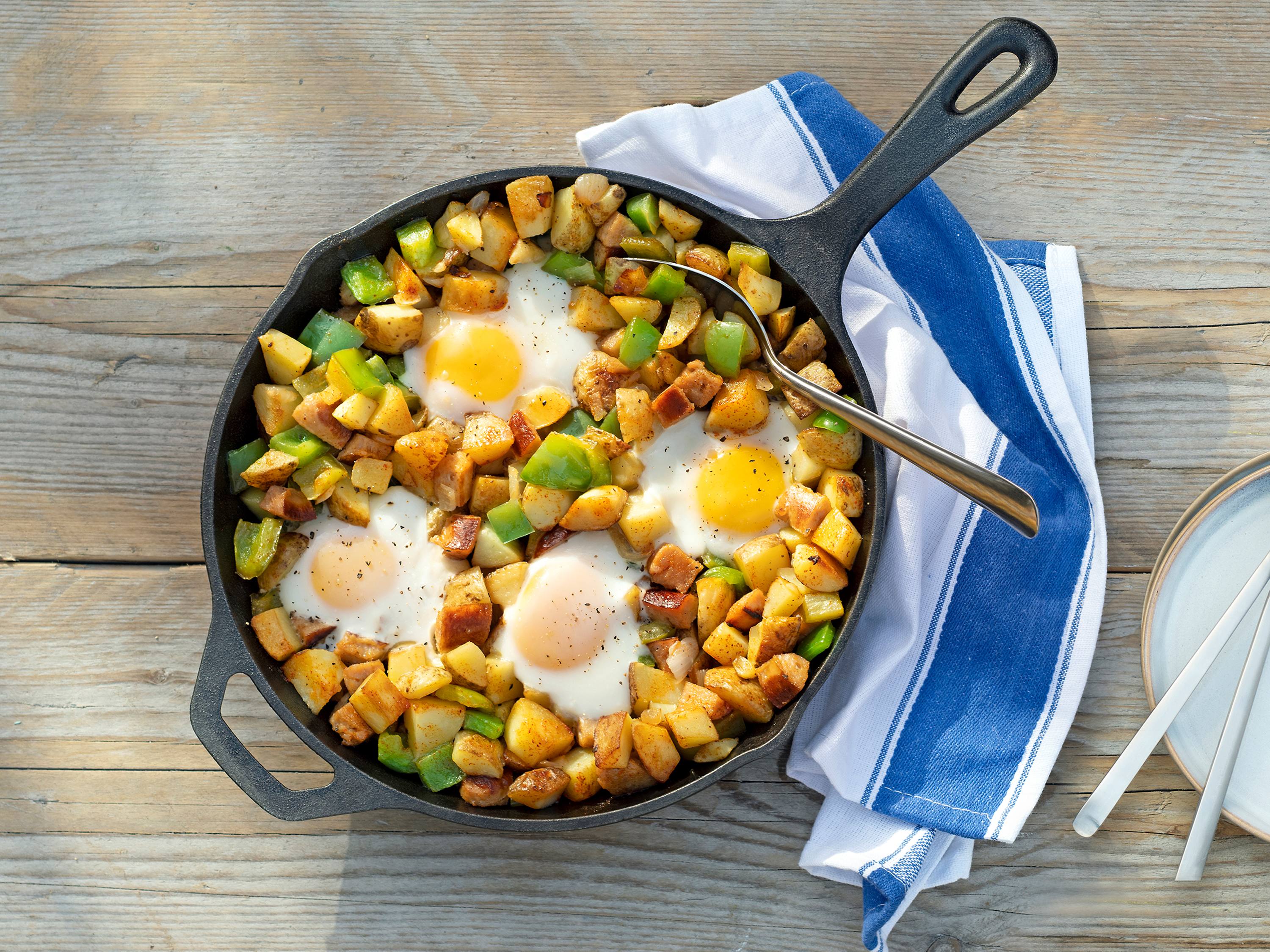 Campfire Breakfast Hash with Eggs | Savory