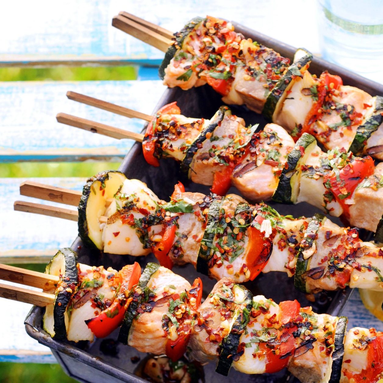 Grilled Fish Kabobs | Savory
