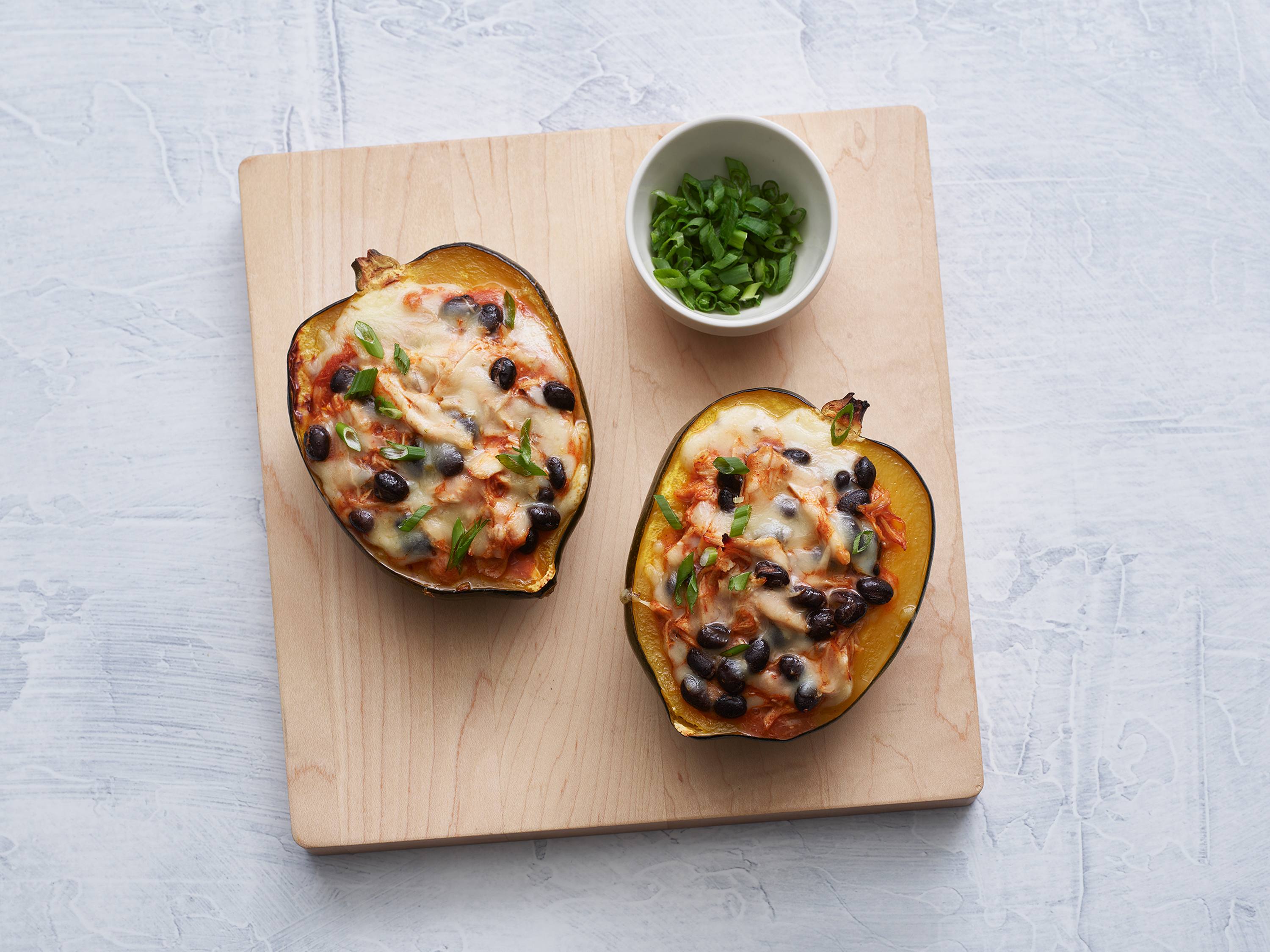 Chicken Enchilada–Stuffed Acorn Squash | Savory