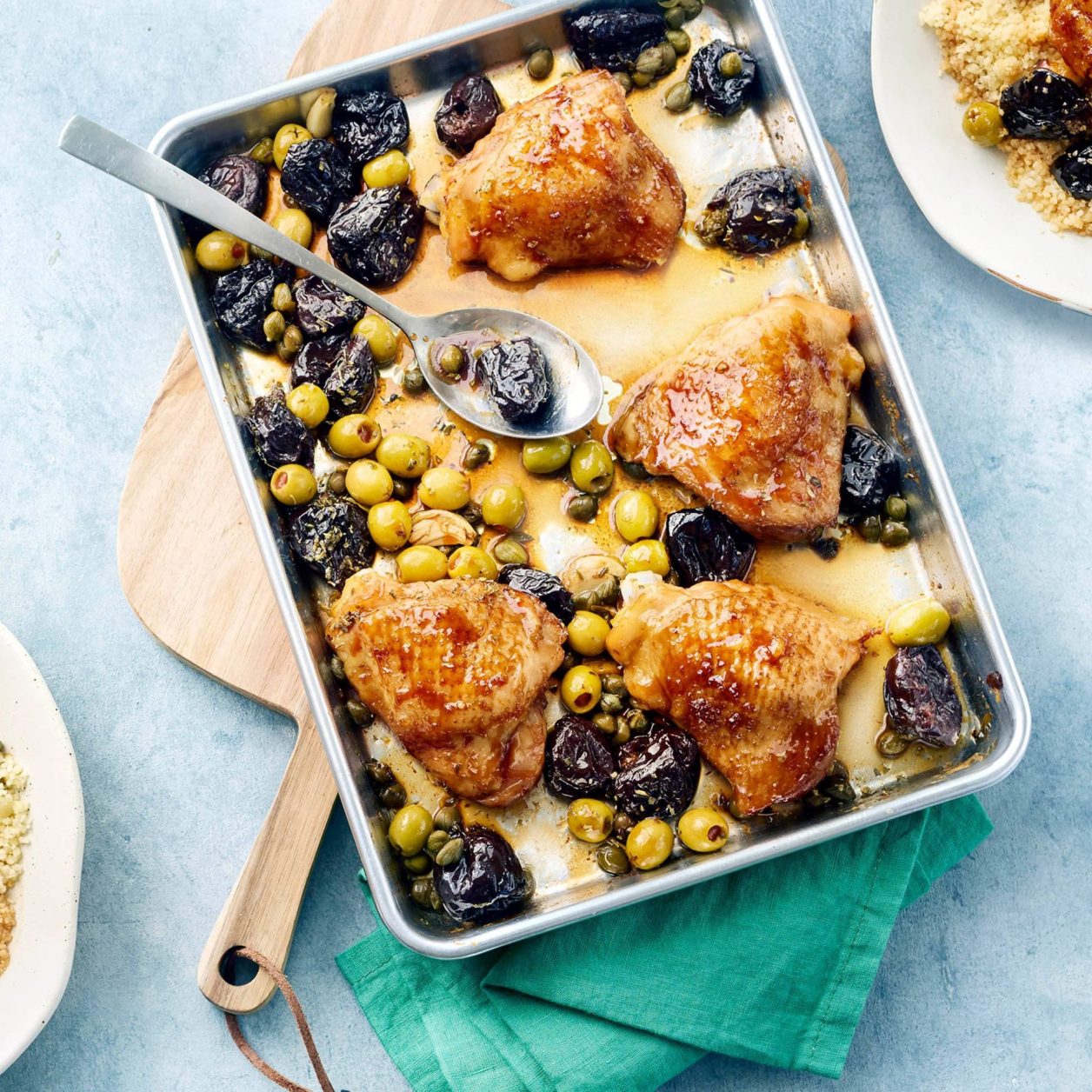 Weeknight Sheet Pan Chicken Marbella | Savory