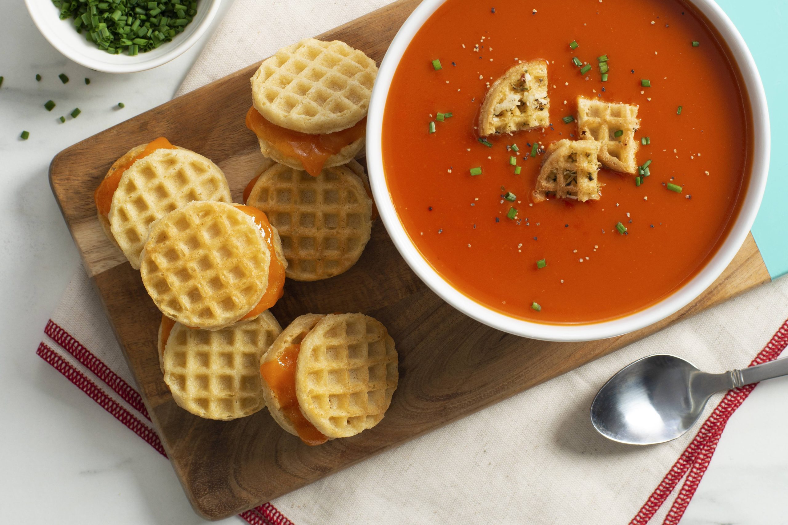 Kellogg's® Eggo® Minis Grilled Cheese Waffle Sandwiches | Savory Kellogg's® Eggo® Minis Grilled Cheese Waffle Sandwiches | Savory