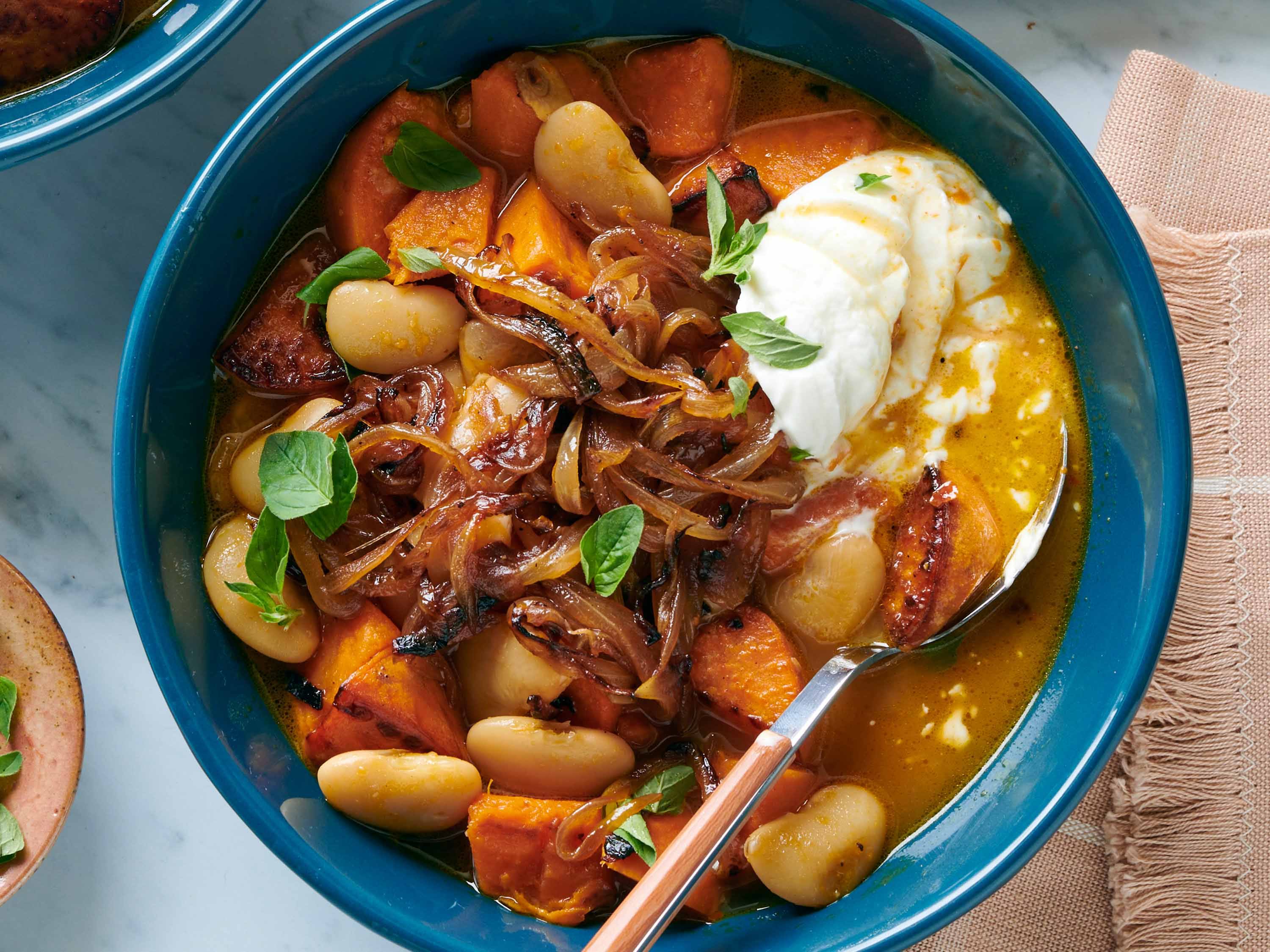 Stewed Sweet Potato Beans with Caramelized Onions | Savory